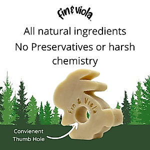 Fin & Viola Bar Soap (4 oz Bar) -- All Natural -- Fun Animal Shapes -- Preservative & Chemical-Free-- 5 Simple Ingredients -- Pediatrician Approved (Bunny), Yellow