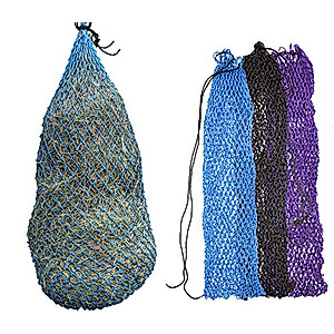 Derby Originals Eager Feeder 56" and 42" Large Slow Feed Hanging Horse Hay Nets with 1.5” Openings