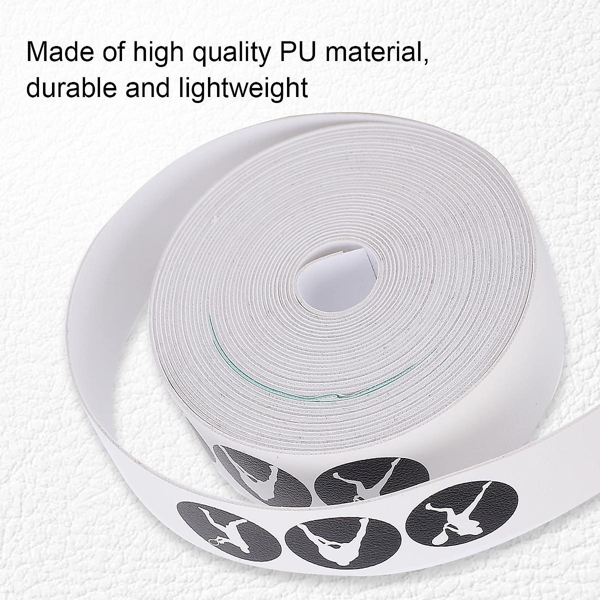 Racket Head Tape, Racket Head Guard Sticker Tennis Racket Accessories Easy to Use 5m/16.4ft for Tennis Player for Outdoor(White)