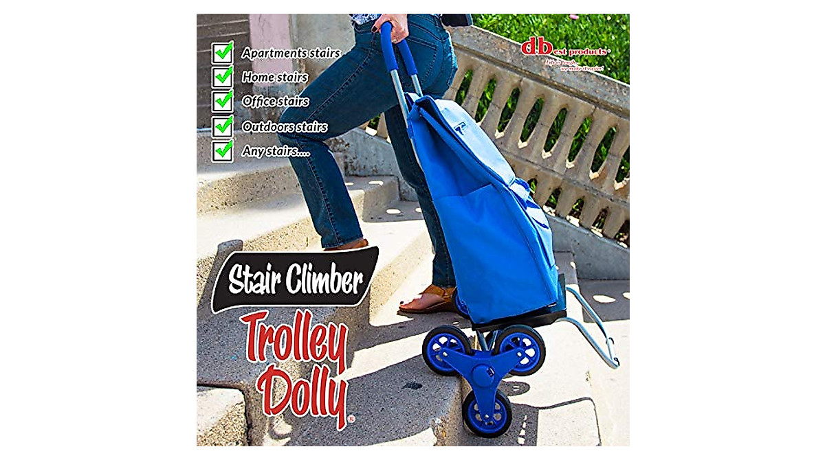 Stair Climber Trolley Dolly | Heavy Duty Foldable Shopping Cart