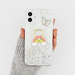 LaMignonne Phone Ring Holder Rainbow Metal Finger Grip 360° Rotation 180° Flip Kickstand Universal Phone Grip Compatible with All Smartphones