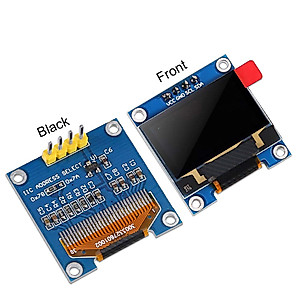 Dorhea 0.96 inch OLED i2c Display Module IIC Serial LCD Screen 0.96" LED Module Display Yellow Blue 12864 OLED /3.3V-5V 128 X 64 Compatible with Nano Display Raspberry Pi 51 Msp420 Stim32 SCR