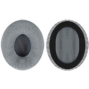 Geekria Comfort Velour Replacement Ear Pads for Sennheiser Momentum On-Ear Momentum 2.0 On-Ear Momentum 2.0 On-Ear Wireless Headphones Ear Cushions, Ear Cups Cover Repair Parts (Grey)