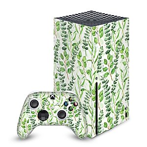 Head Case Designs Officially Licensed Katerina Kirilova Eucalyptus Mix Patterns Vinyl Sticker Gaming Skin Decal Cover Compatible With Xbox Series X Console and Controller Bundle