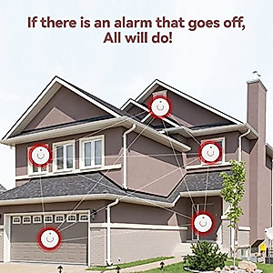 Putogesafe Smoke Detector Interconnected, Wireless Smoke Alarm with 5 Years Replaceable Battery, 10-Year Lifetime Fire Alarm with Silence Function and Low Battery Warning for Bedroom and Home,6 Packs