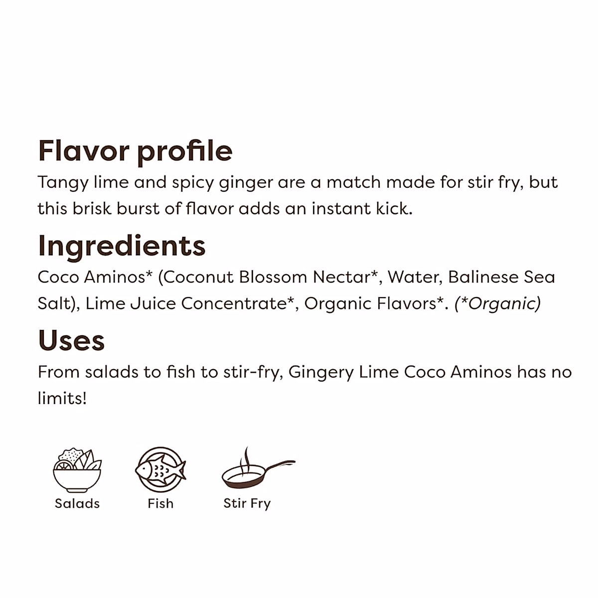 Big Tree Farms Organic Coco Aminos - Liquid Coconut Aminos, Soy-Free Sauce, Low Sodium, Soy Alternative, Gluten Free, Kosher, Marinade & Sauce, Non-GMO - Gingery Lime, 10 Fl Oz (Pack of 1)