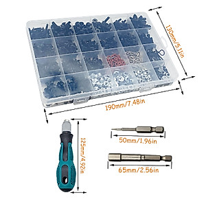 1000pcs RC Screw Kit and RC Screwdrivers, RC Tool Kit for Traxxas Axial Redcat Arrma HPI HSP SCX10 RC4WD Losi 1/8 1/10 1/12 1/16 Scale RC Cars Trucks Crawler Accessories Screw Kit