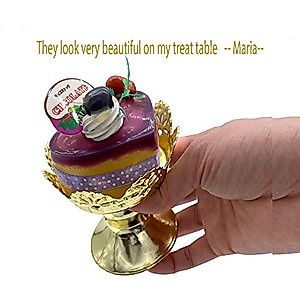 Cupcake and Dessert Stand, Gold, Standard Size (12 pcs)