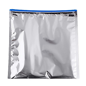 Foil Thermal Sandwich Bags - 5 Pack - Reusable Insulated Bag - Keeps Snacks and Lunch Cool and Fresh - Easy Closure - Waterproof | Silver Color