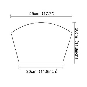 SHACOS Round Table Placemats Set of 4 Wedge Placemats Heat Resistant Round Table Mats Wipe Clean (4, Tan)