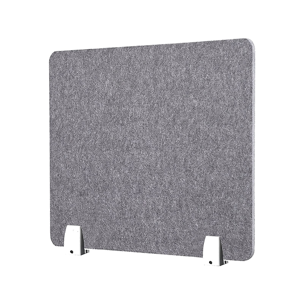 JSFURN Clamp-on 24 X 24 inch Desk Privacy Panel, Sound Absorbing Cubicle Desk Divider For Students, 2-Pack Acoustic Partition Grey, Office Cubicle, Classroom Dividers, Sound Proof Dividers