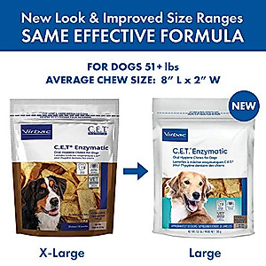Virbac CET Enzymatic Oral Hygiene Chews for Dogs, beef, 1.13 pounds