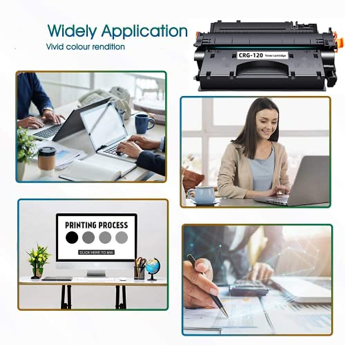 120 Toner Cartridge Compatible Replacement for Canon 120 Toner Cartridge CRG-120 CRG120 for Canon imageCLASS D1120 D1550 D1150 D1320 D1350 D1520 D1100 D1370 D1180 D1170 MF6680DN MF417dw Black