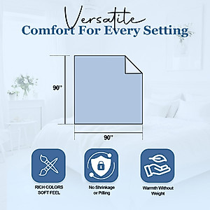 Thermee Micro Flannel California King-Size Sheet Set, Machine Wash-Dry, No Pilling, 18" Deep Pocket, 2 King Pillowcases, Blue Spruce