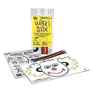 WIKKI STIX Birthday Fun Favors, pack of 20 individual fun favors, each with 12 and a birthday themed play sheet, Made in the USA