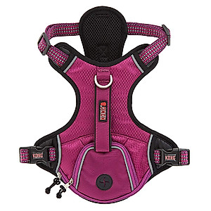 Dog Harness Kong Reflective Pocket Large Pink