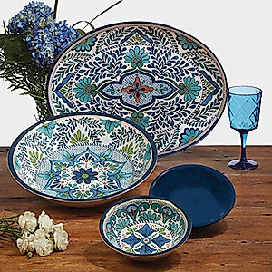 Cerified International Talavera 2-Piece Melamine Platter, Set, Multicolored