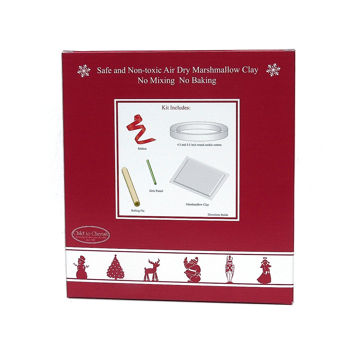 Child to Cherish Baby Handprint or Footprint First Christmas Ornament Kit