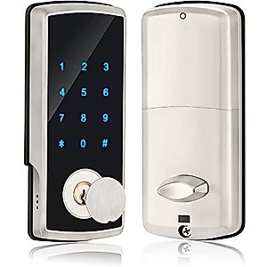 Front Door Keyless Entry Door Locks Deadbolt Locks with Keypads, Bluetooth Door Locks Touchscreen APP Keyless Door Locks for Apartment Home Hotel Office, Auto Lock