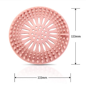 COFECO Drain Hair Catcher, 4 Pack Hair Catcher Shower Drain Covers Protector Silicone Bathtub Hair Stopper for Regular Drains of Shower Room, Bathroom