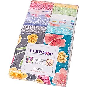 Cherry Guidry Full Bloom Strip-Pies 40 2.5-inch Strips Jelly Roll Benartex