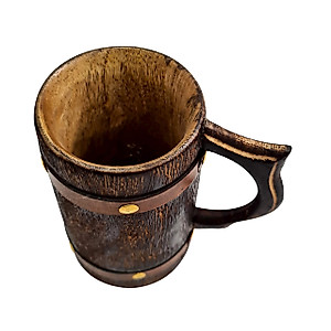 collectiblesBuy Medieval Inspired Antique Wooden Beer Mug Wood Tankard Coffee Stein Groomsmen Gift Idea Eco- Friendly Custum Wooden Cup