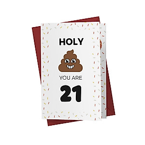 Karto Funny 21st Birthday Card - With Red Envelope