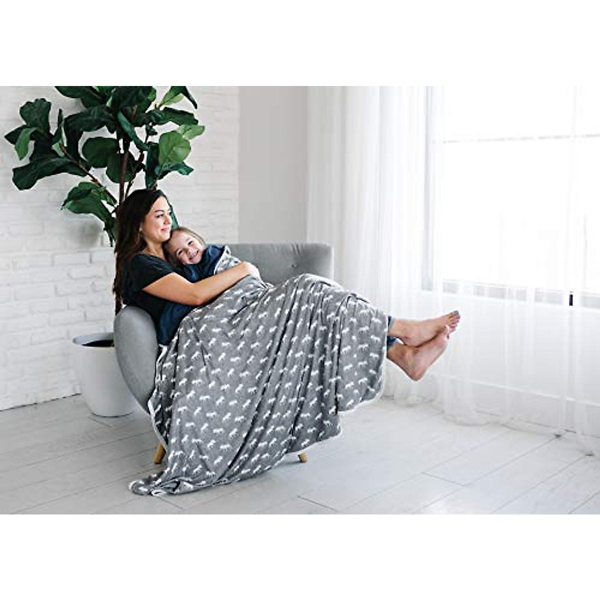 Jumbo Premium Knit 3 Layer Stretchy Throw Blanket"Scout" by Copper Pearl