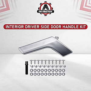 Interior Mercedes Door Handle Kit - Front Left or Rear Driver Side - Inner Handles Fit Mercedes-Benz Vehicles - W204, X204 C230, C250, C300, C350 - 2047201171, 2047201763, 2047202663 - Matte Silver