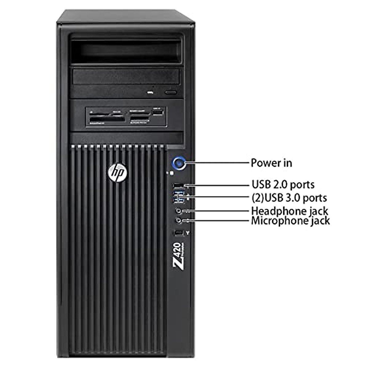 HP Z420 Workstation, Quad Core Xeon CPU upto 3.8GHz CPU, 16GB DDR3 RAM, New 240GB SSD & New 1TB HDD, Windows 10 Pro, USB 3.0, Nvidia Quadro 2000 1GB Video Card, WiFi (Renewed)