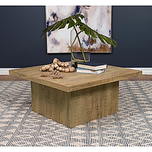 Simple Relax Square Engineered Wood Coffee Table, Mango