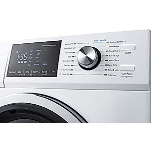 Summit SPWD2202W 24"" Washer and Dryer Combo with 2.7 cu. ft. Capacity 115 Volt Operation 16 Wash Cycles Delay Start Time Sanitary Cycle in White