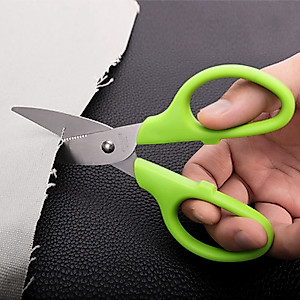 HITOPTY Green Multipurpose Scissors, 6in Straight Sturdy Sharp Scissors for Office School Student Home General Use Sewing Fabric Craft Supplies with Cover