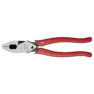 Milwaukee 48-22-6100 9 Inch Leverage Lineman Pliers w/ Crimper and Pipe Reaming Head Design