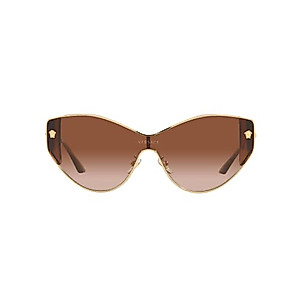 Versace Woman Sunglasses Gold Frame, Brown Gradient Lenses, 0MM