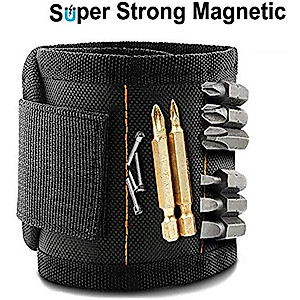 Magnetic Wristband, Super Strong Magnets Tool Belts Gifts for Men, Stocking Stuffers for Men Unique Christmas Gifts for Dad,Tool Belt with 15 Powerful Magnets for Holding Screws, Nails, Drill Bits