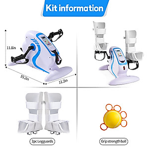 DQGM Electric Pedal Exercise Bike for Leg and arm Exercise Rehabilitation Training, Electric Pedal Exercise Bike with Leg Guards Leg Guards can be Removed for Office or Home Fitness Exercise