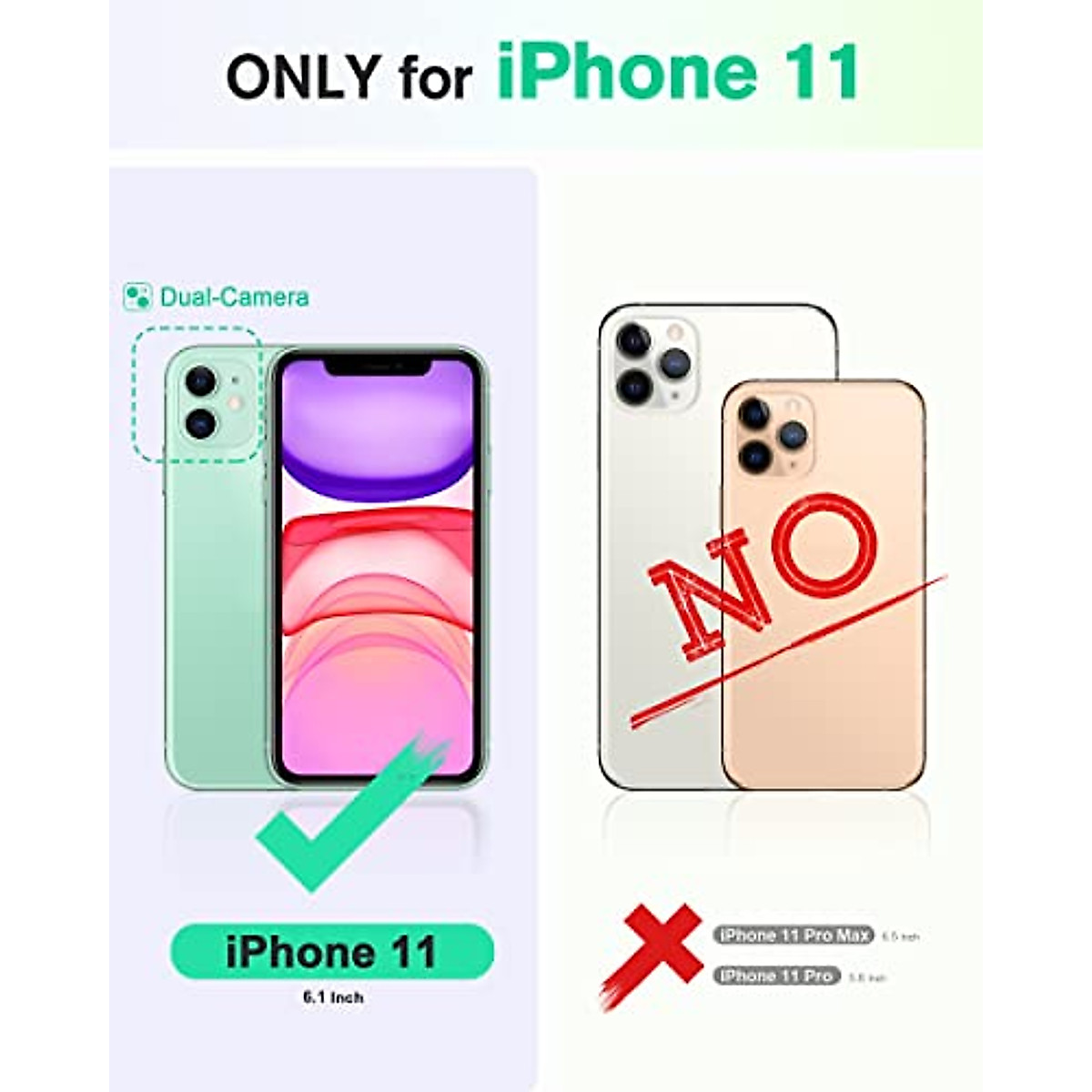 TUCCH iPhone 11 Case, iPhone 11 Wallet Case with [RFID Blocking] Card Slots Stand Magnetic Closure, Protective PU Leather [Shockproof TPU] Flip Cover Compatible with iPhone 11 (2019 6.1 inch), Black