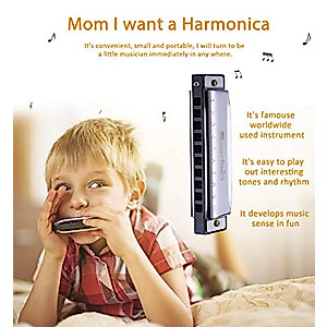 Smarkids Wooden Xylophone for Kids & Harmonica Set - Professional Kids Musical Instruments Set Percussion Instruments with Mallets Award Winning Preschool Learning Musical Toys Birthday Gifts