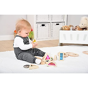 TickiT Rainbow Blocks - Set of 24 - Sensory Blocks for Toddlers Aged 12M+ - Colorful Montessori Stacking Shapes - First Building Blocks