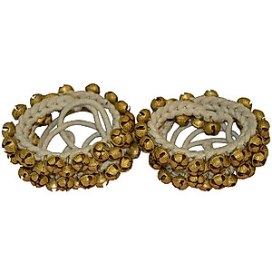 Big-Bells Tied with Cotton Cord Classical Dancers Anklet Musical Instrument (25+25 BELLS)