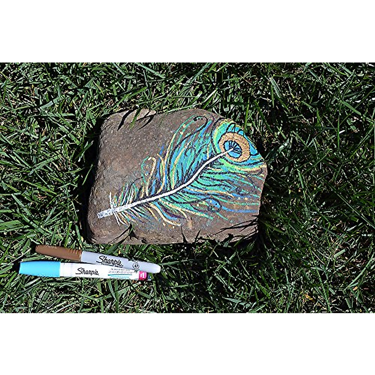 SHARPIE Oil-Based Paint Marker, Fine Point, Black, 1 Count - Great for Rock Painting