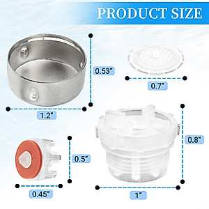 630-7500 Vacuum Breaker Repair Kit Replacement for Prier 400 500 Series, 2 Pack Outdoor Faucet Wall Hydrant Repair Accessories, Pressure Vacuum Breaker Replacement Plunger Assembly