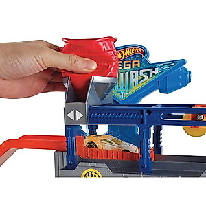 Hot Wheels FTB66 City Mega Car Wash Connectable Play Set with Diecast & Mini Toy Car