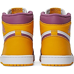 Nike Men's Air Jordan 1 High Retro OG 'Brotherhood' Basketball Shoes, University Gold/Light Bordeaux, 9