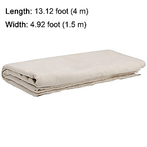 PINGEUI 60 Inch x 4 Yard Nature Linen Needlework Fabric, Plain Linen Fabric Cloth, Large Size Linen Fabric Cloth for Embroidery, Tablecloth, Home Decorations, Crafts