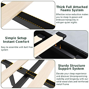 Loomie Queen Lift Up Bed Frame with Charging Station&LED Lights,Leather Upholstered Bed with Button Tufted Wingback Storage Headboard,Hydraulic Storage, No Box Spring Needed,Wood Slats Support (Black)