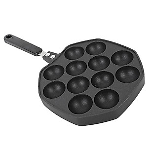 Takoyaki Pan, 12 Molds Takoyaki Maker Skillet Aluminum Alloy Nonstick Grill Pan Cooking Plate Nonstick Baking Tray for Octopus Balls Pancake