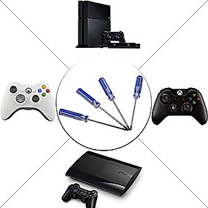 T6 T8 T9 T10 Torx Screwdriver,TR9 Torx Security Screwdriver for PS4, Precision Magnetic Screwdriver Set Repair Tool Kit for Xbox One/Xbox 360 Controller/PS3/PS4,with Safe Pry Tools