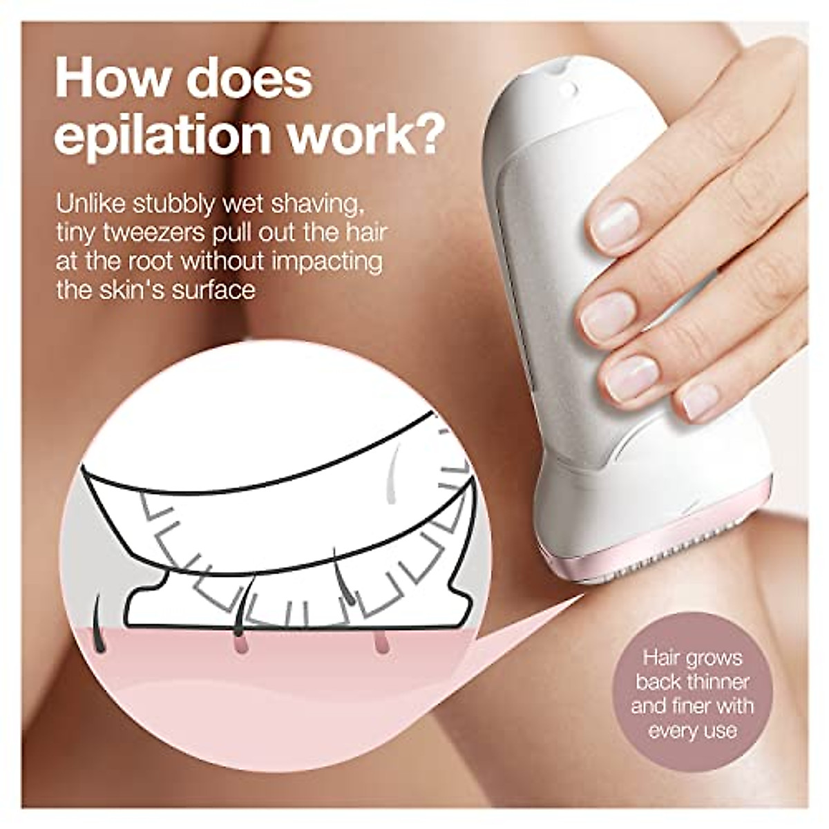 Braun Epilator Silk-épil 9 9-870, Facial Hair Removal for Women, Hair Removal Device, Wet & Dry, Women Shaver & Trimmer, Cordless, Rechargeable, with Venus Extra Smooth Razor